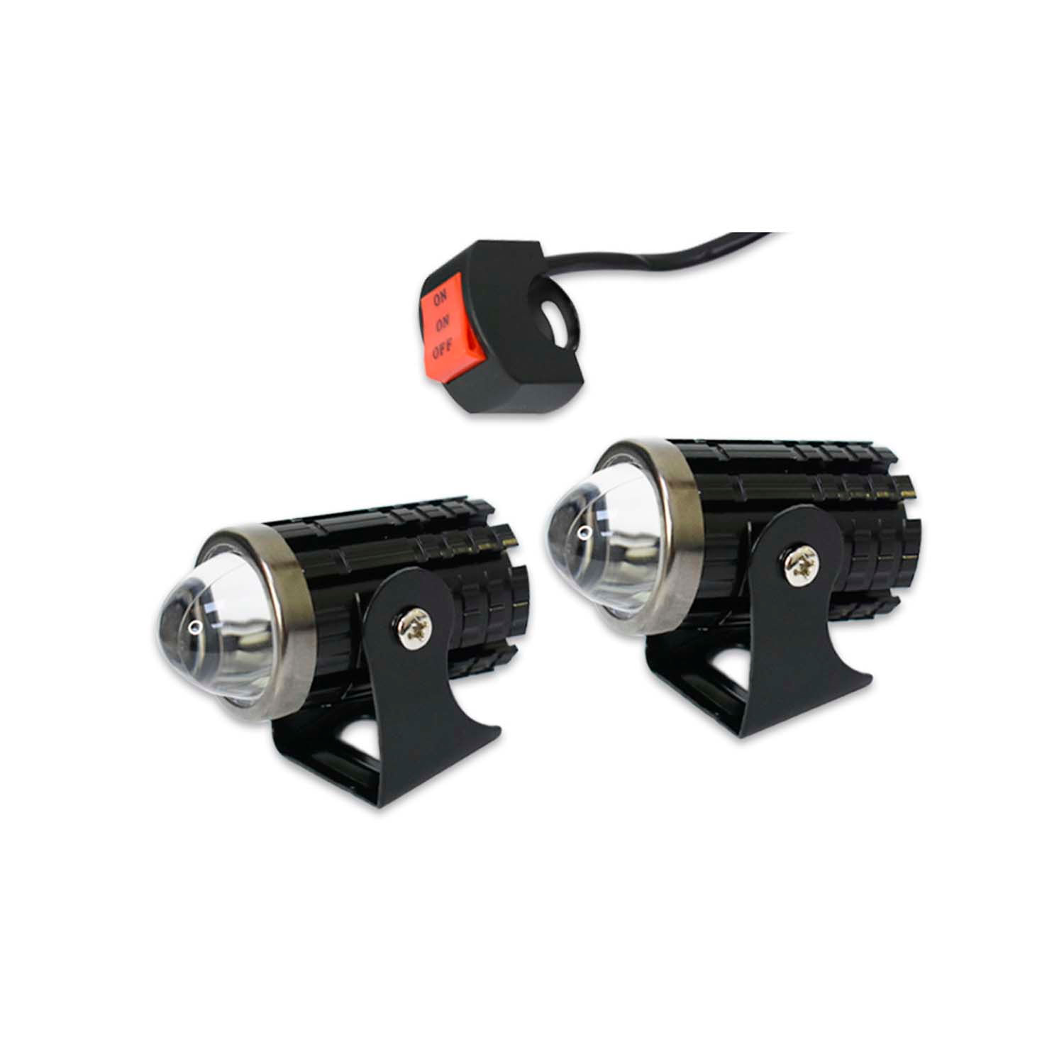 REM3736 Mini Direccionales Led Con Base Y Mando 3 Pzas - Remo Motos